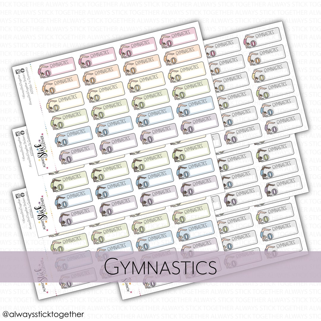 GYMNASTICS Stickers Perfect for Your Planner, Journal, or Scrapbook - Etsy