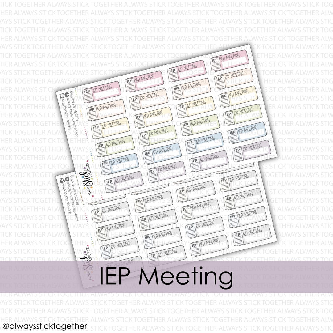 FIT223B | IEP Meeting Planner Stickers - Etsy