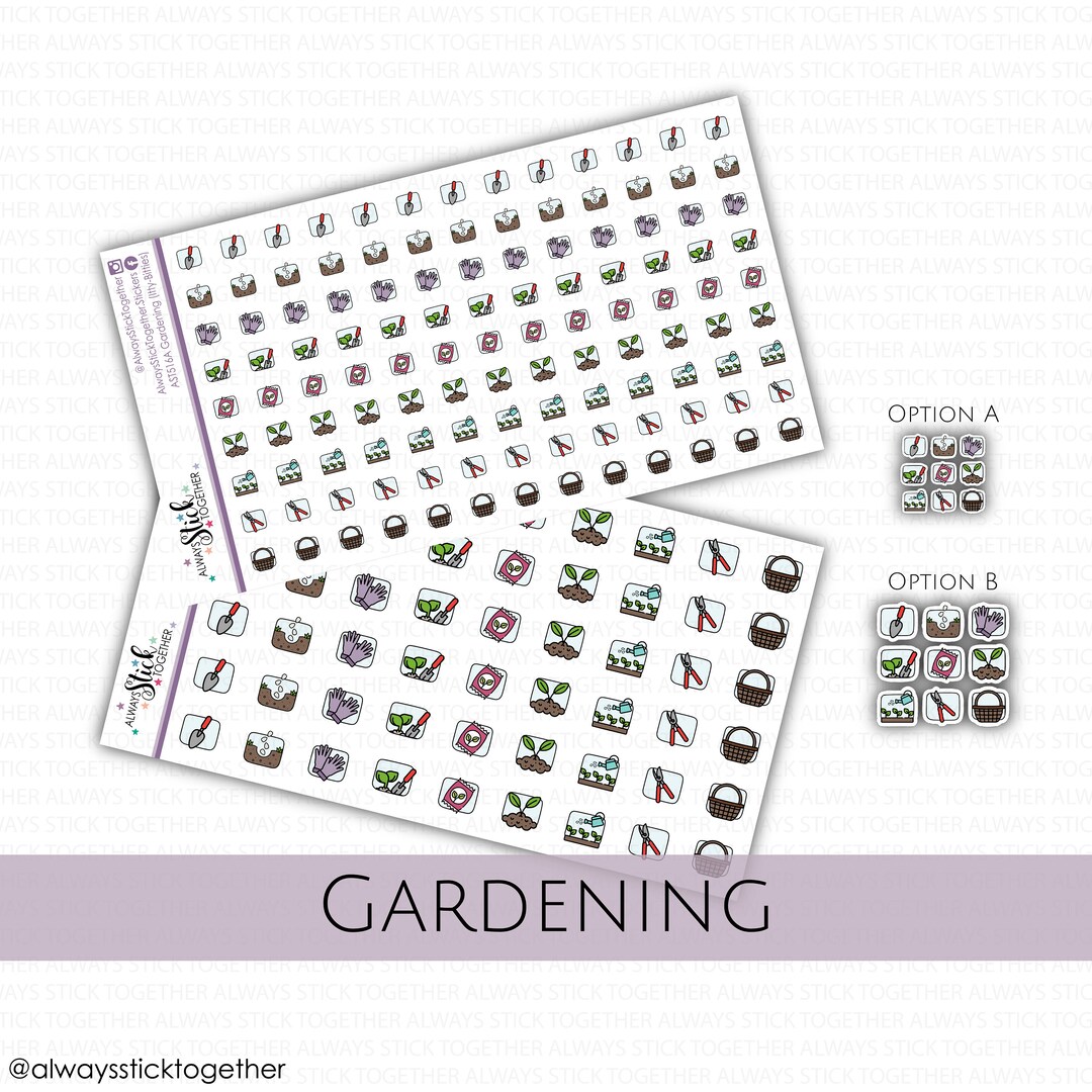 GARDENING Stickers Perfect for Your Planner, Journal, or Scrapbook - Etsy