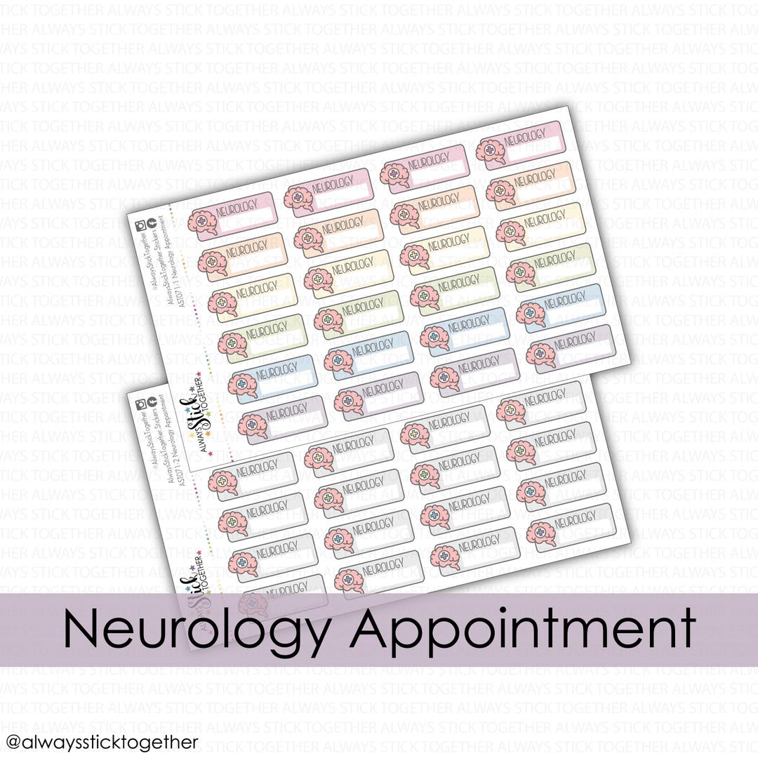 Neurology Appointment Stickers - Etsy