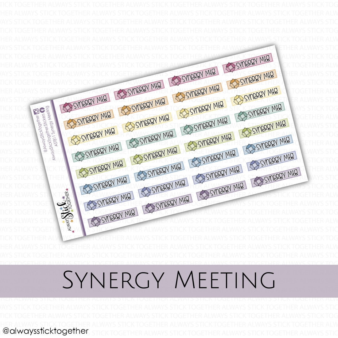 SYNERGY MEETING Stickers perfect for your Planner, Journal, or ...