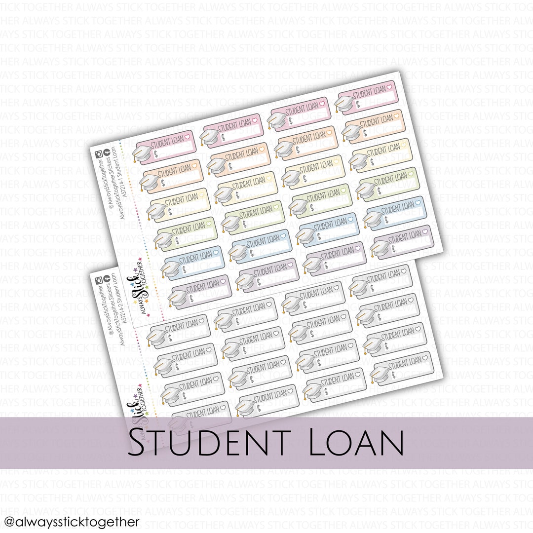 STUDENT LOAN BILL Stickers Perfect for Your Planner, Journal, or ...
