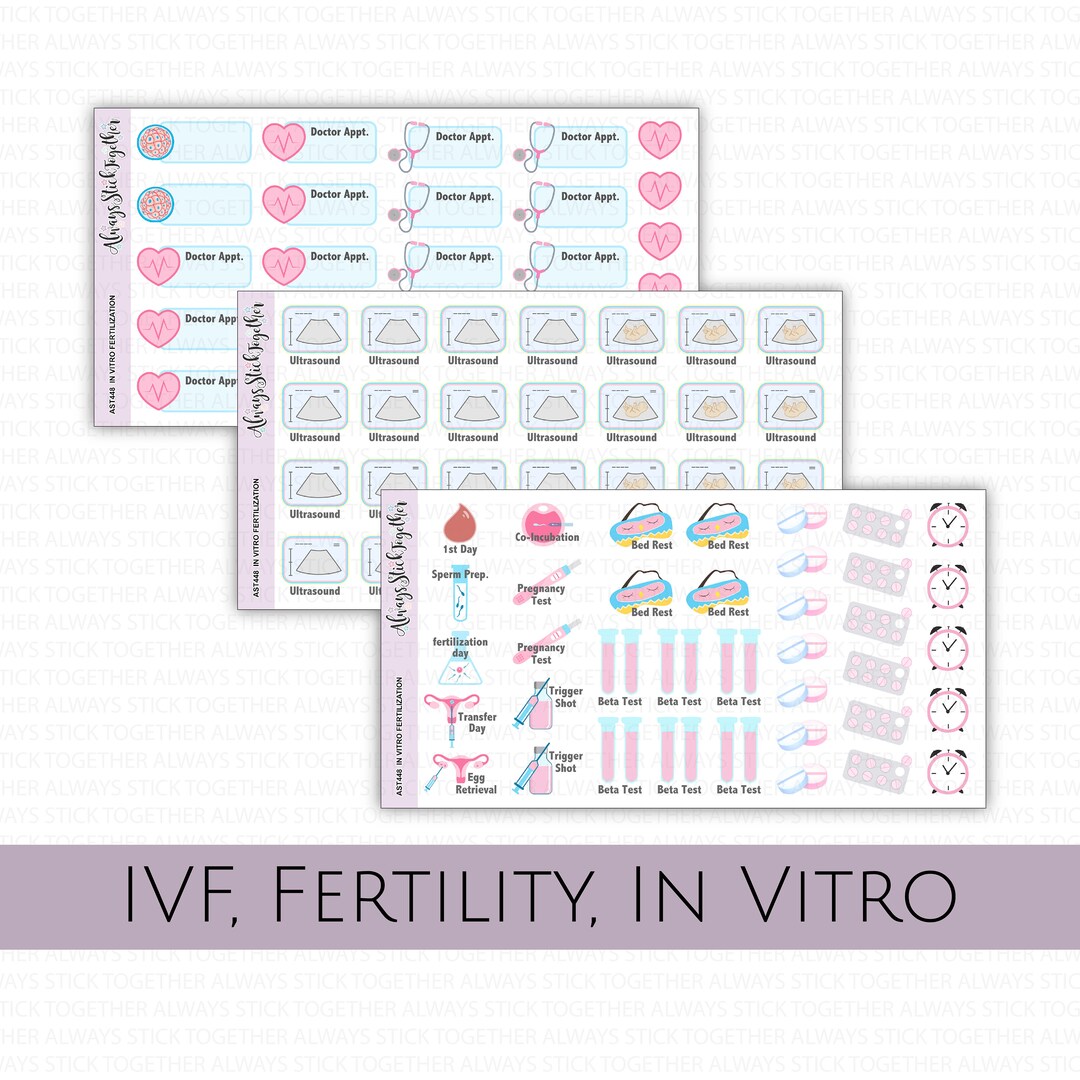 IVF, Fertility, in Vitro Stickers Perfect for Your Planner, Journal, or ...