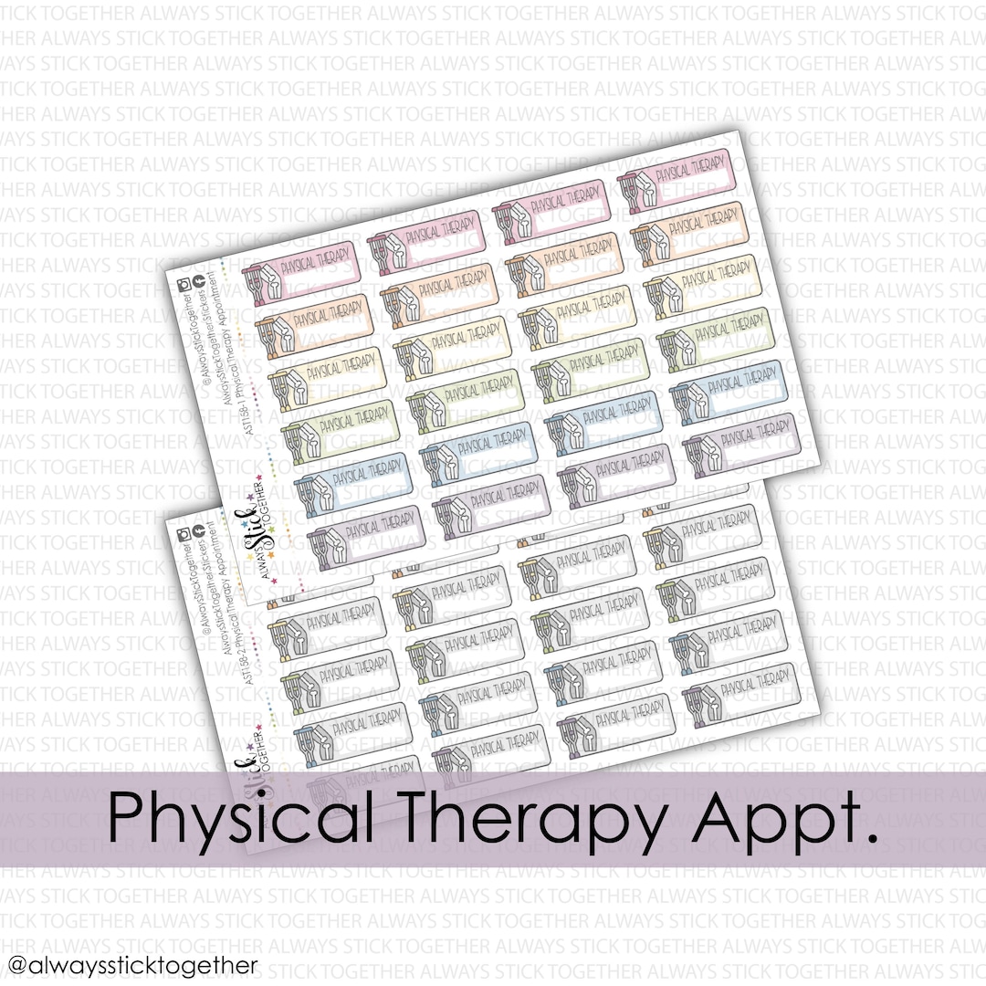 PHYSICAL THERAPY APPOINTMENT Stickers Perfect for Your Planner, Journal ...