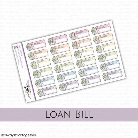 LOAN BILL Stickers perfect for your Planner Journal or | Etsy