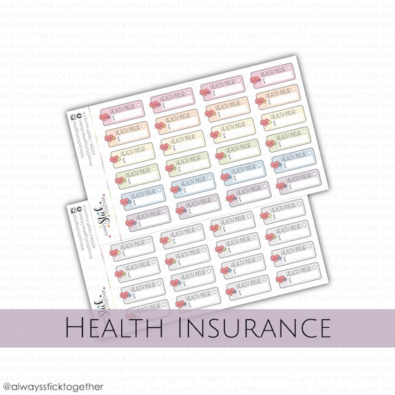 HEALTH INSURANCE Stickers Perfect for Your Planner Journal - Etsy