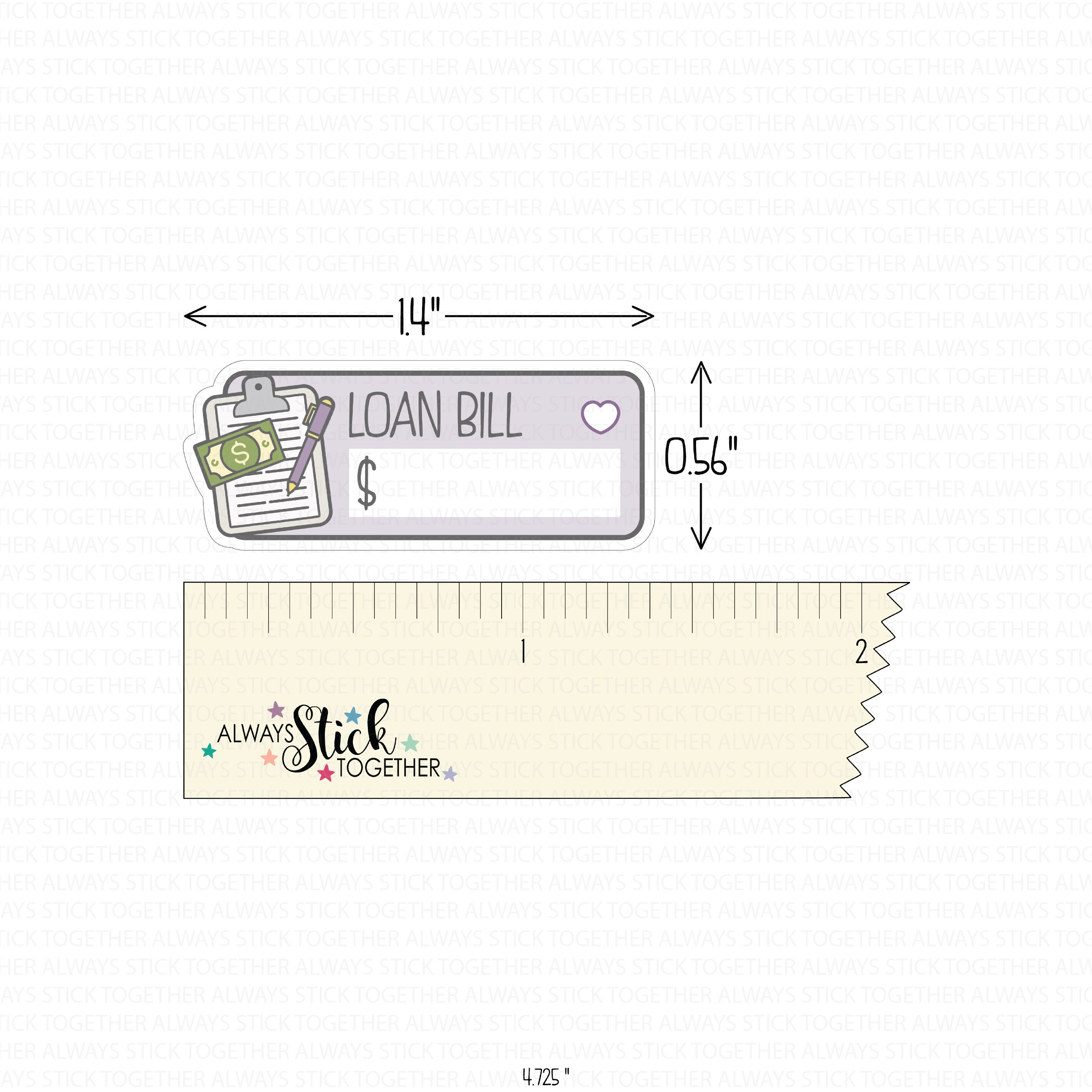 LOAN BILL Stickers Perfect for Your Planner Journal or - Etsy