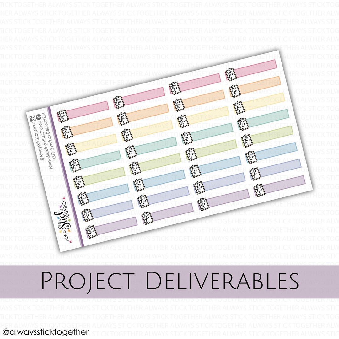 PROJECT DELIVERABLES Stickers Perfect for Your Planner, Journal, or ...