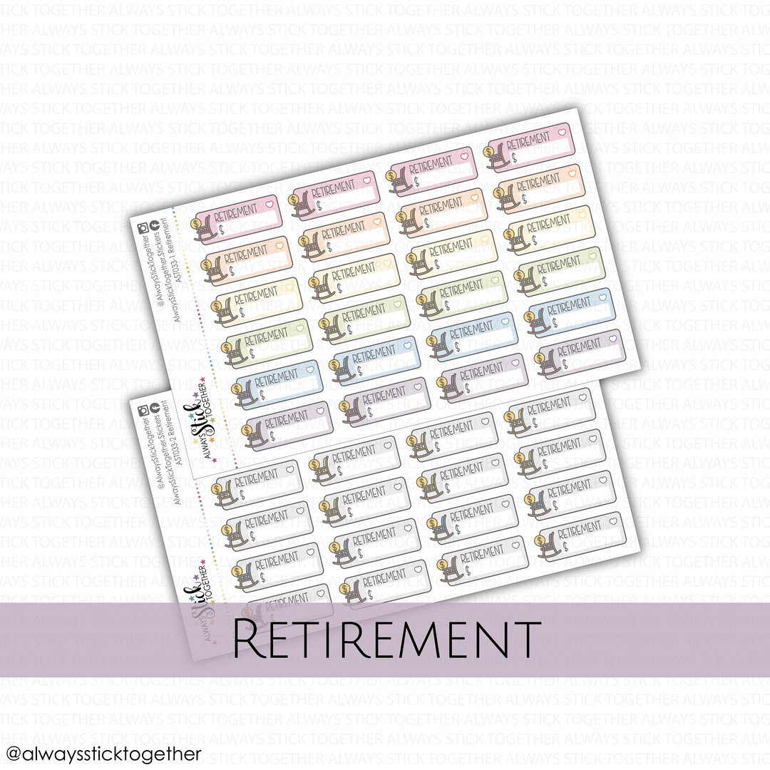 RETIREMENT Stickers Perfect for Your Planner, Journal, or Scrapbook - Etsy