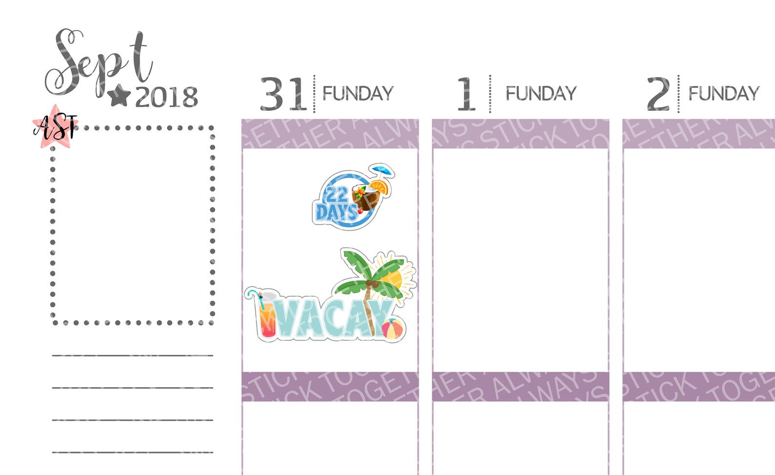 Vacation Countdown Stickers Perfect for Your Planner, Journal, or ...