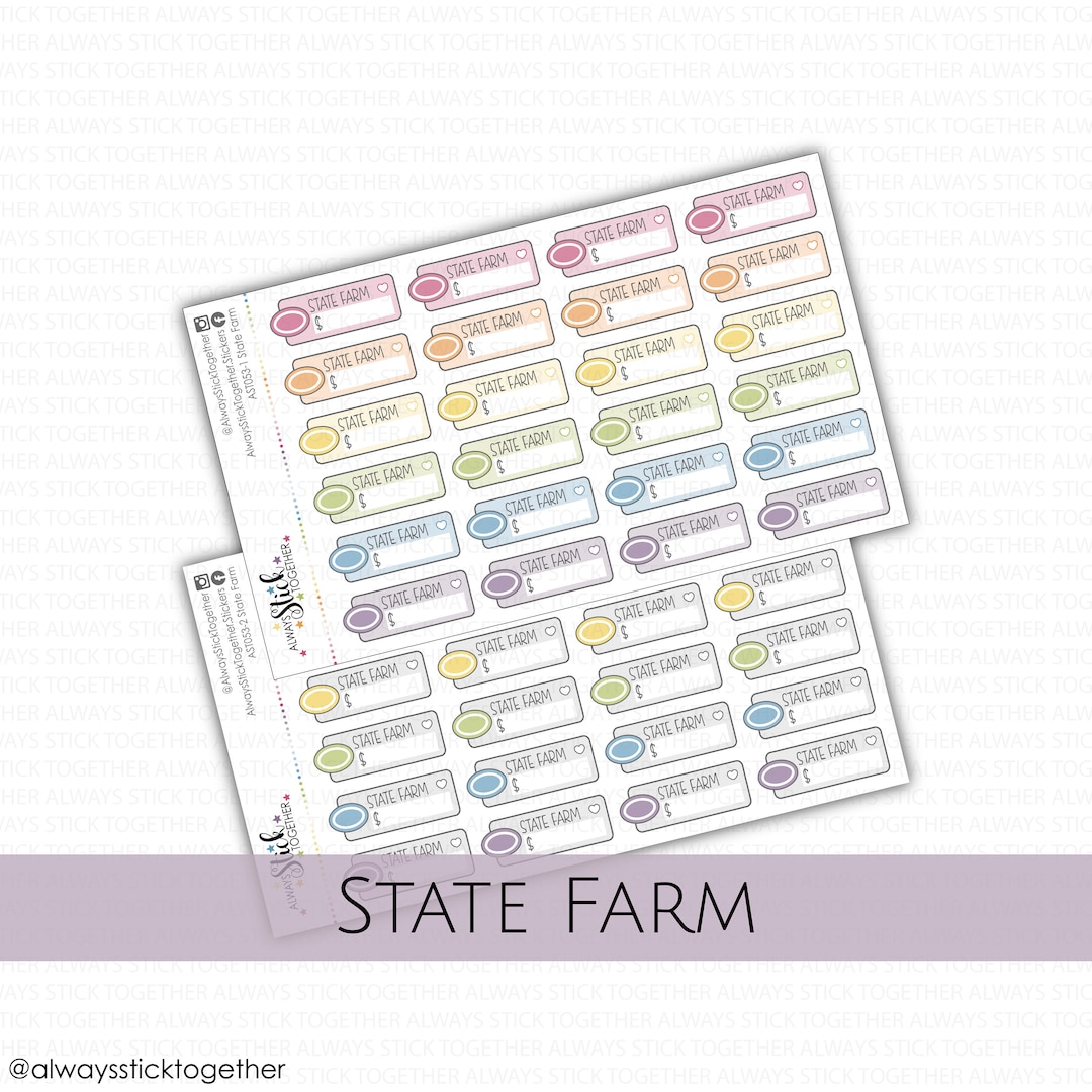 STATE FARM Stickers Perfect for Your Planner, Journal, or Scrapbook - Etsy