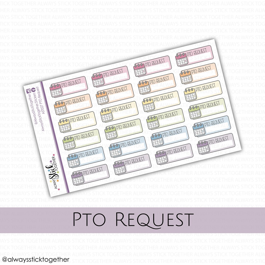 PTO REQUEST Stickers Perfect for Your Planner, Journal, or Scrapbook - Etsy