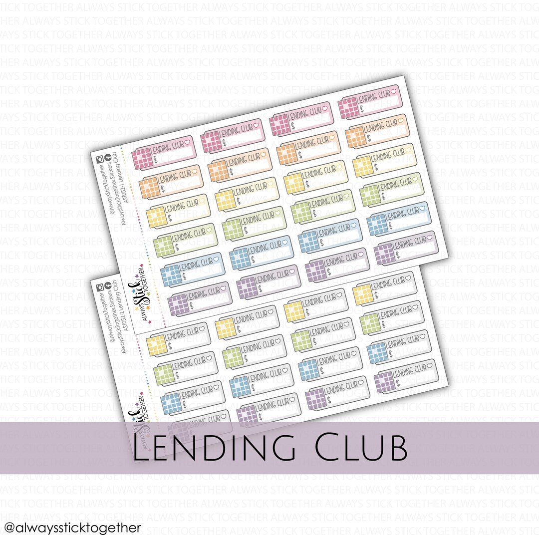 LENDING CLUB Stickers Perfect for Your Planner, Journal, or Scrapbook ...