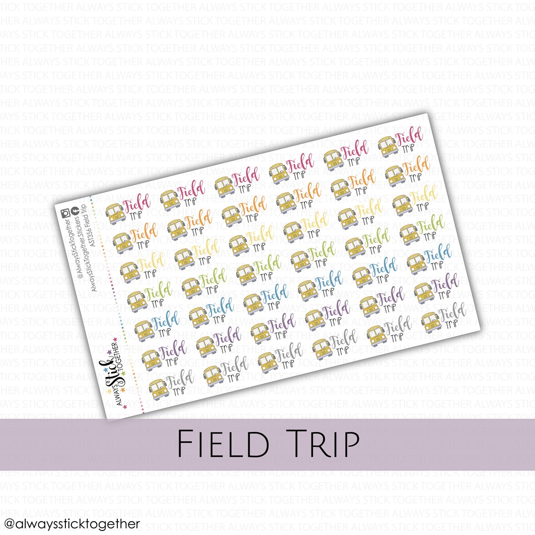 FIELD TRIP Stickers Perfect for Your Erin Condren Planner, Journal, or ...