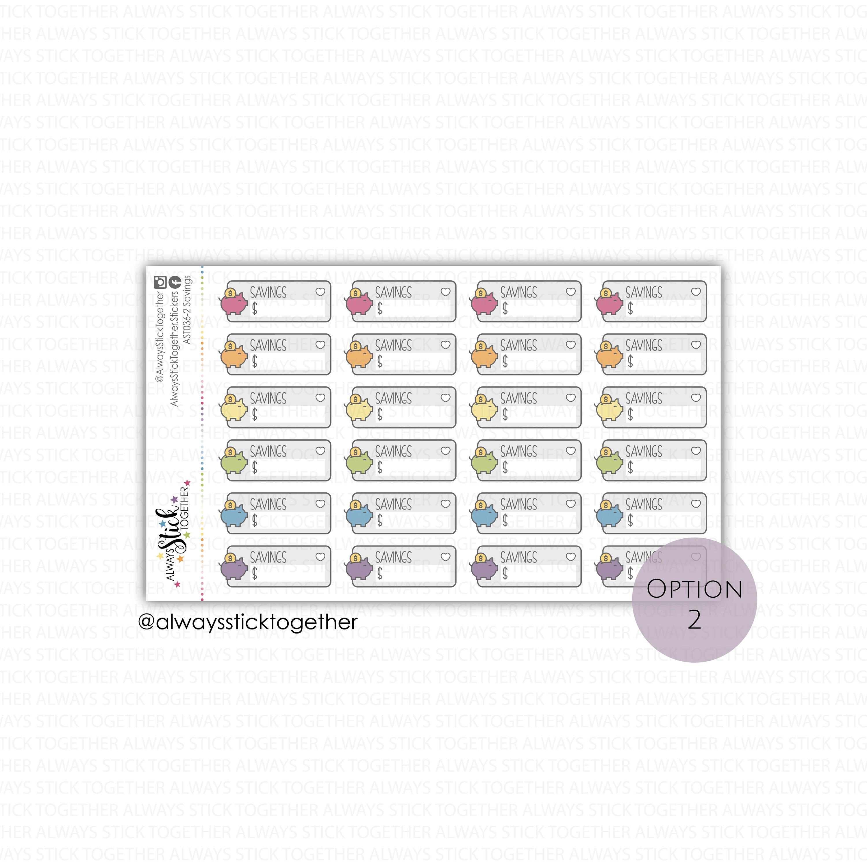 SAVINGS Stickers Perfect for Your Planner Journal or - Etsy