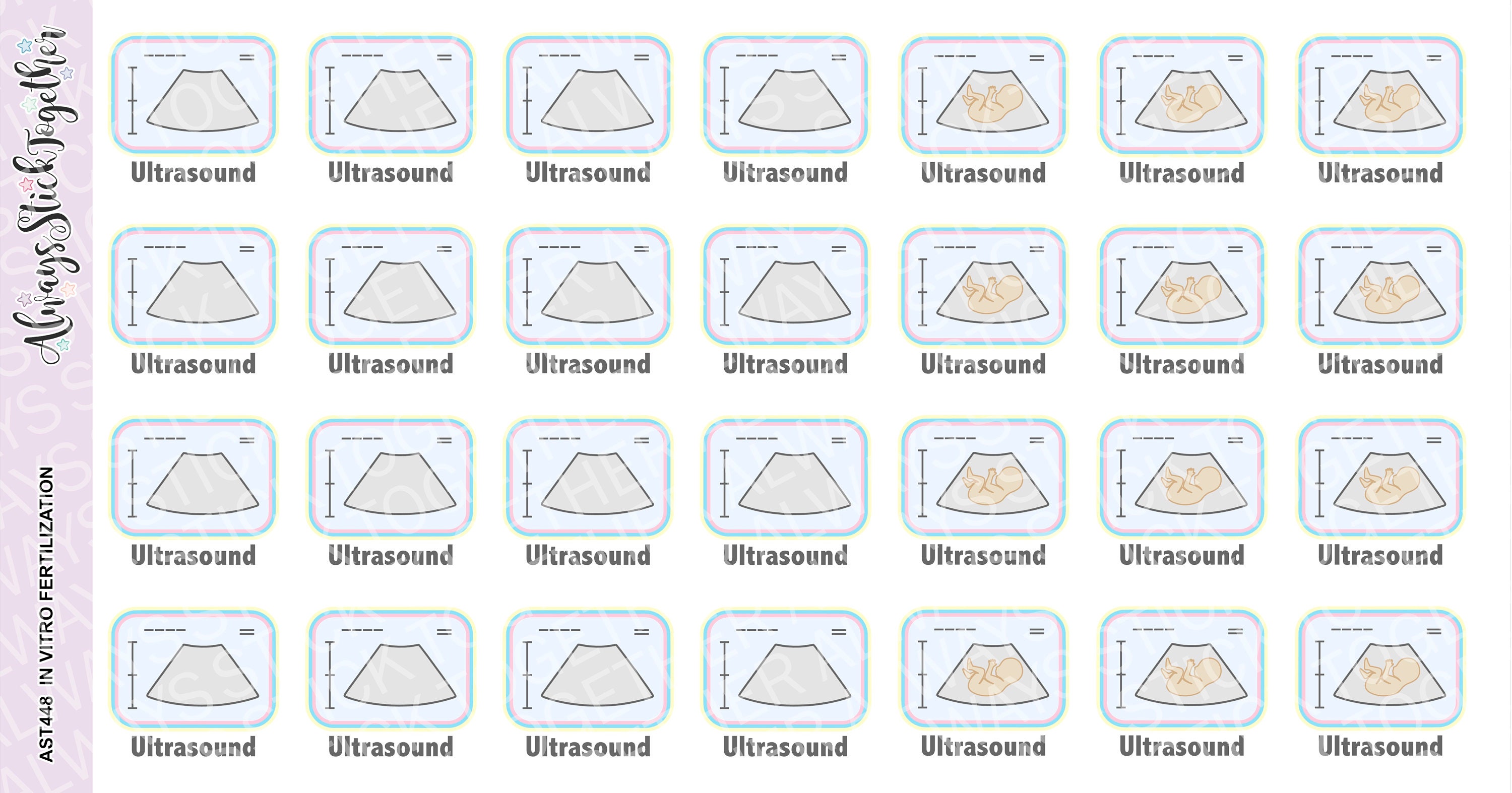 IVF, Fertility, in Vitro Stickers Perfect for Your Planner, Journal, or ...
