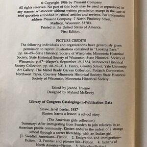 American Girls Kirsten Learns a Lesson Hardback Library Discard - Etsy