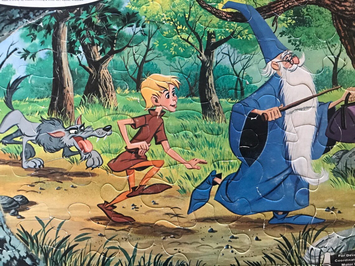 1963 Large Disney Sword in the Stone Large Frame Puzzle - Etsy Ireland