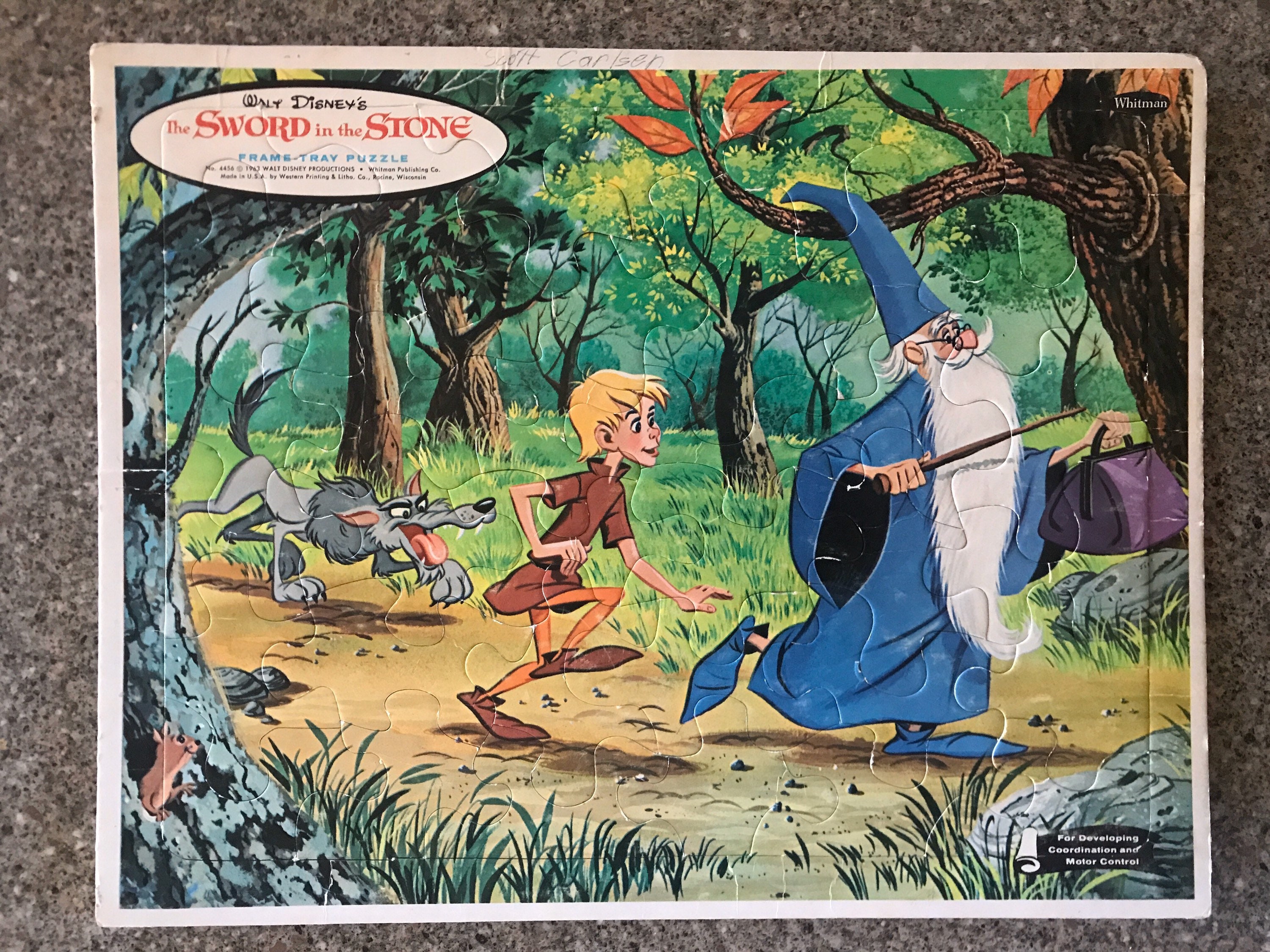 1963 Large Disney Sword in the Stone Large Frame Puzzle - Etsy