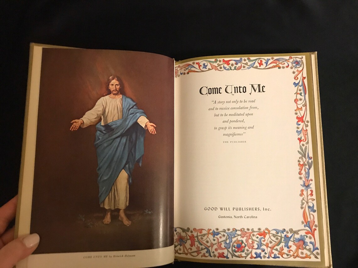 Come Unto Me Art Book Depicting the Life of Christ Through Art - Etsy ...