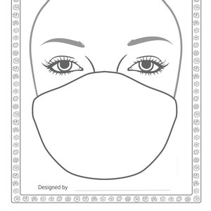 DIY Face Mask Drawing Worksheet Quarantine Activity for Kids | Etsy