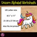 Alphabet Practice Worksheets Unicorn Coloring Pages for Girls - Etsy