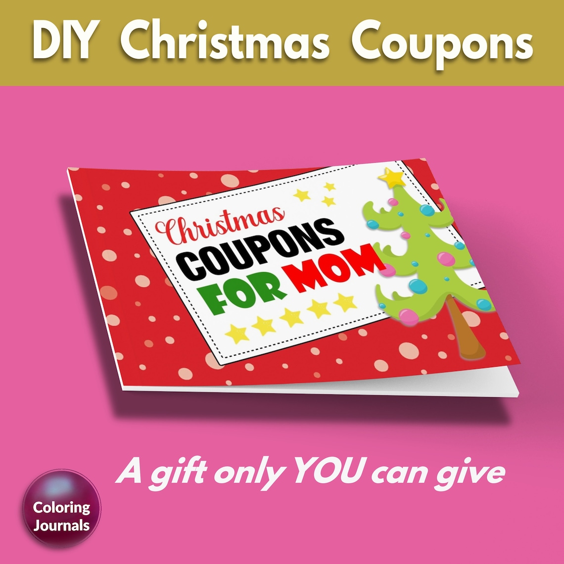 Printable Christmas Coupons for Mom, Christmas Coupon Book, Blank ...