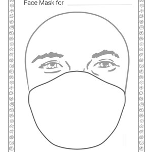 DIY Face Mask Drawing Worksheet, Quarantine Activity for Kids ...