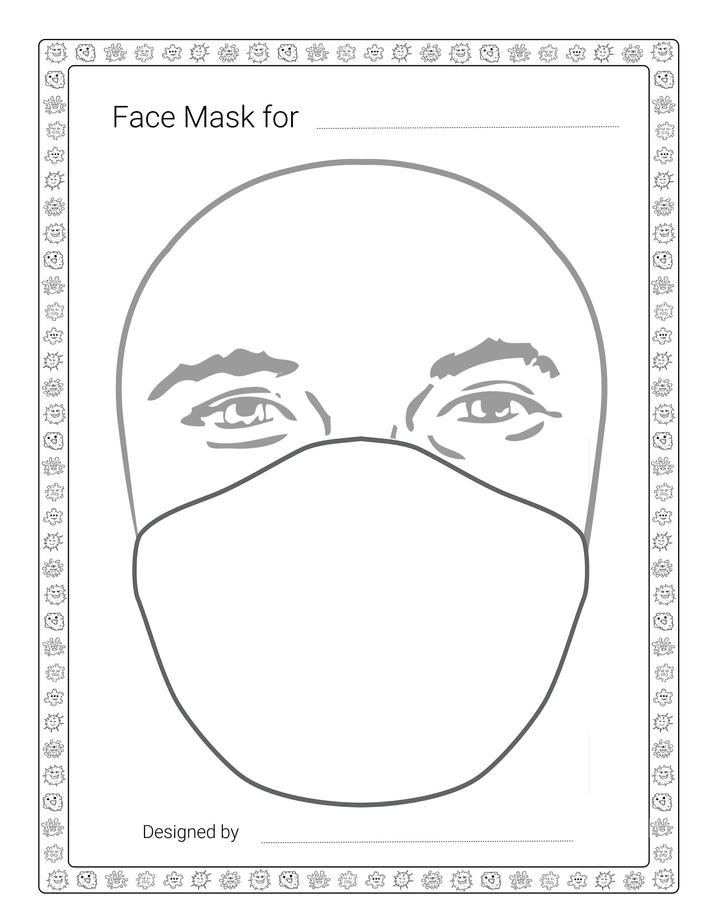 DIY Face Mask Drawing Worksheet, Quarantine Activity for Kids ...