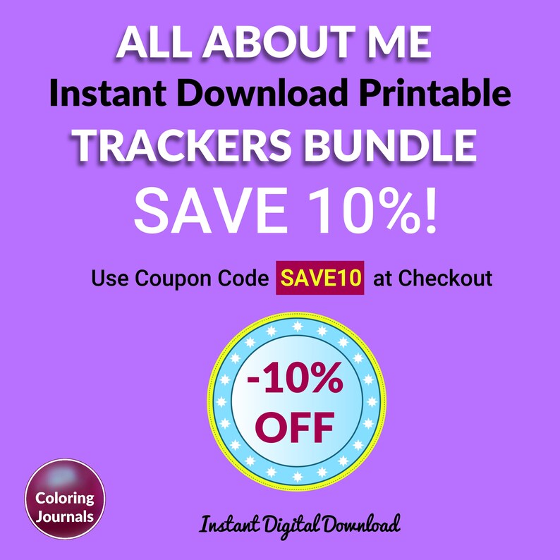 Life Tracker Bundle All About Me Tracker Printable Habit - Etsy