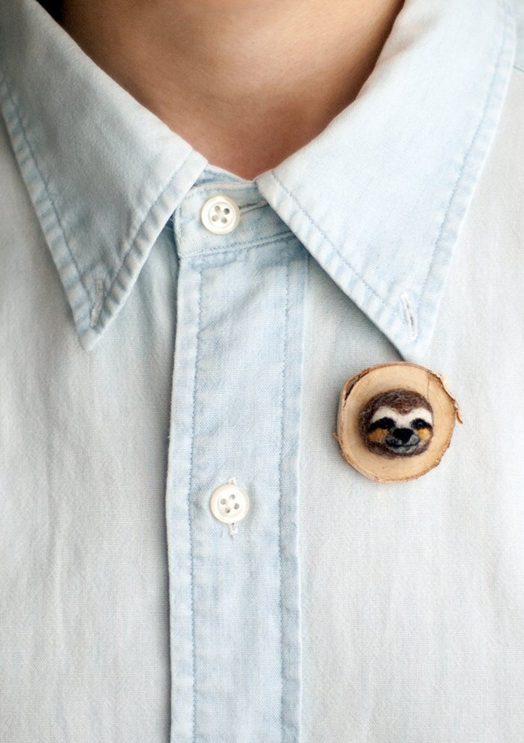 Sloth Pin, Felt Sloth Jewerly, Cute Baby Sloth Brooch, Geek Jewelry ...