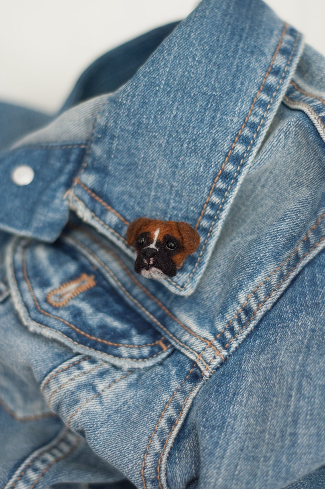 Boxer Dog Lapel Pin, Custom Dog Portrait, Personalized Pet Brooch, Pet ...