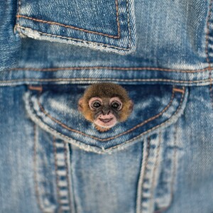 Cute Monkey Pin - Etsy