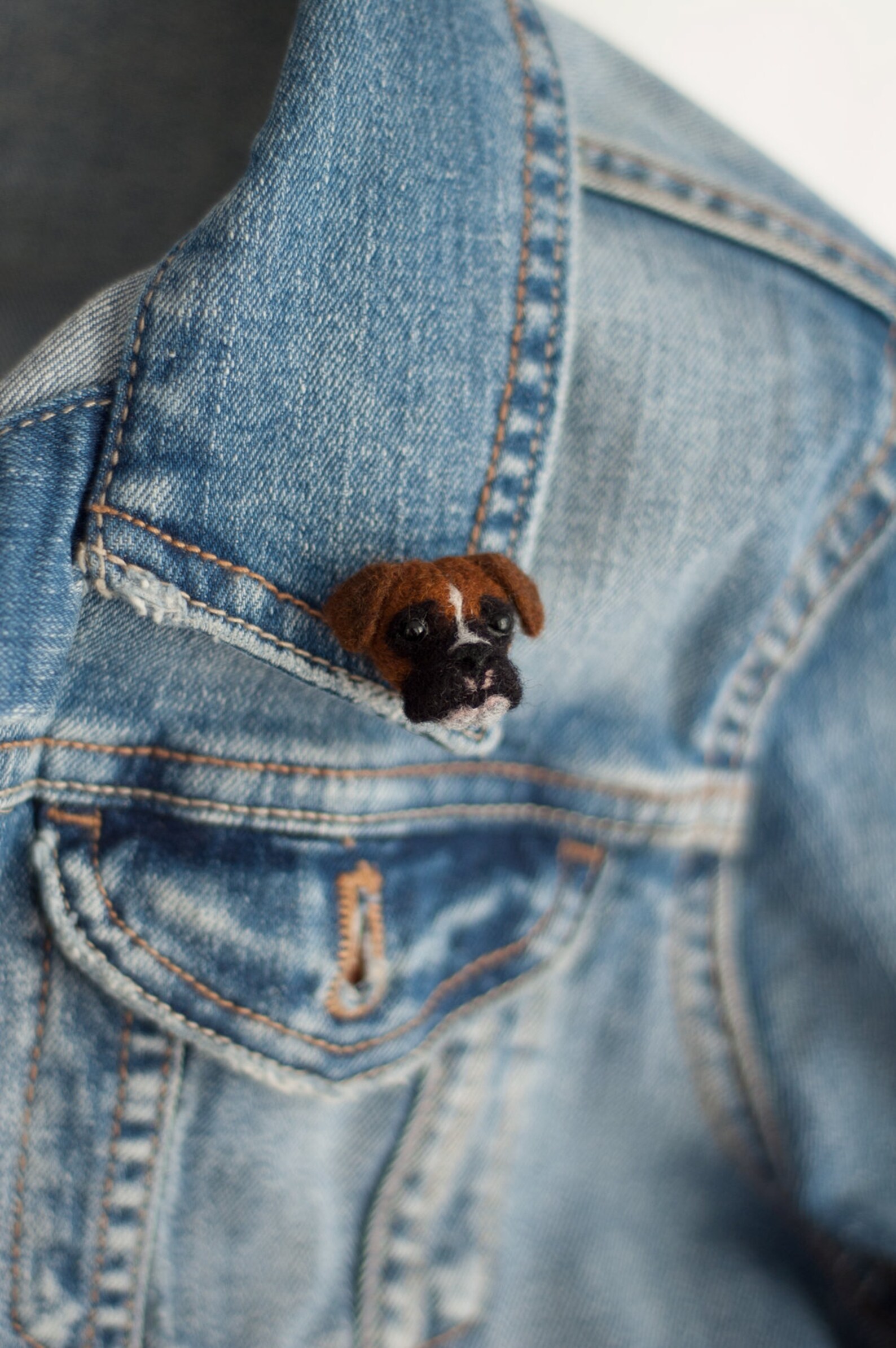 Boxer Dog Lapel Pin, Custom Dog Portrait, Personalized Pet Brooch, Pet ...