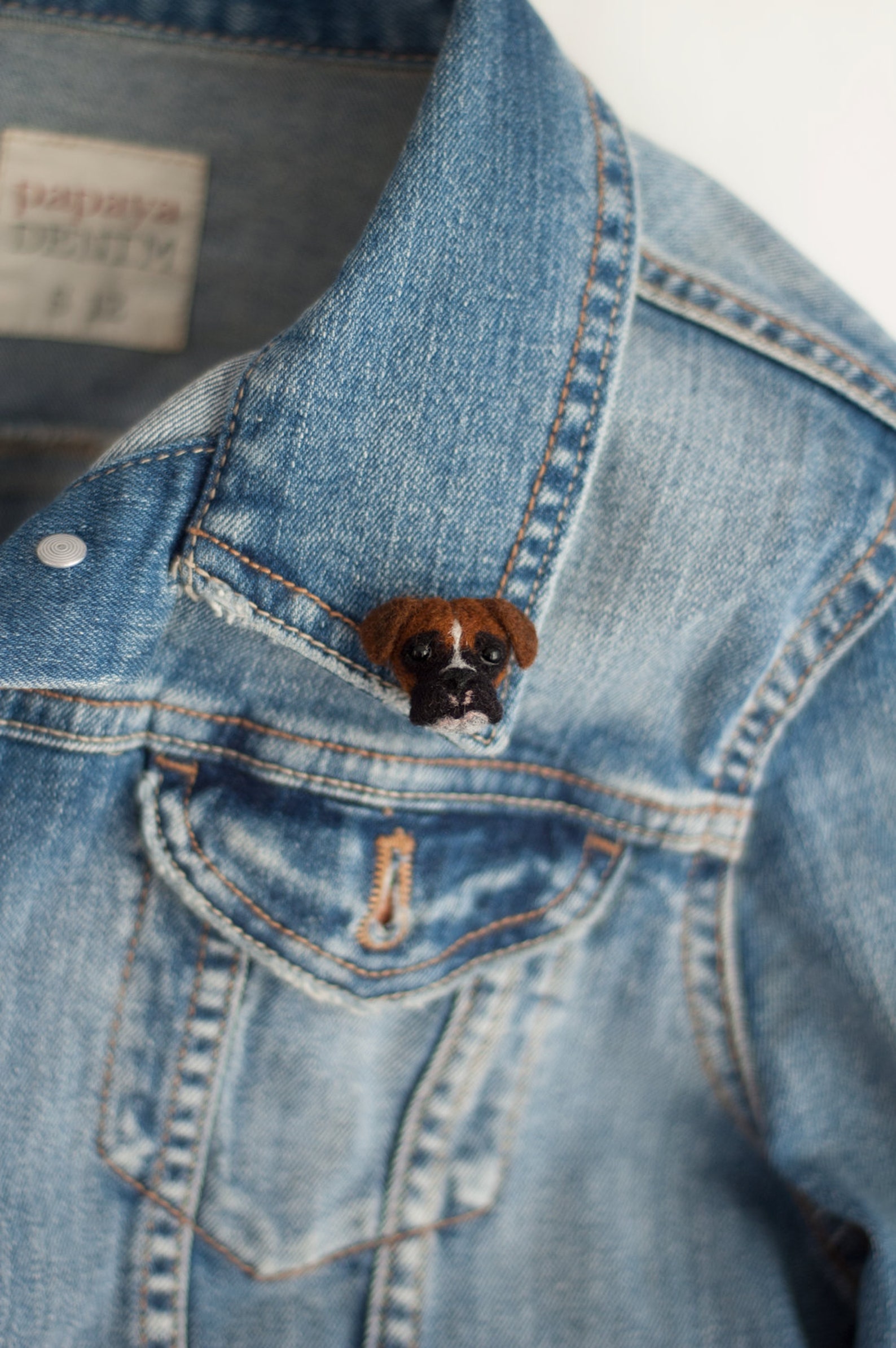 Boxer Dog Lapel Pin Custom Dog Portrait Personalized Pet - Etsy