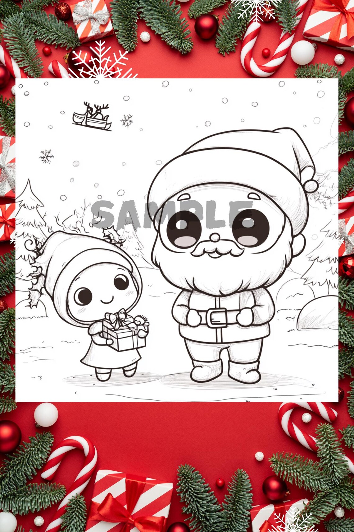 Christmas Coloring Pages Pack for Kids |6 Printable Holiday Coloring ...