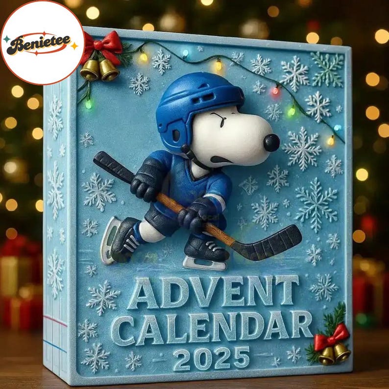 Snoopy Hockey Advent Calendar 2025, Christmas Countdown Advent Calendar ...