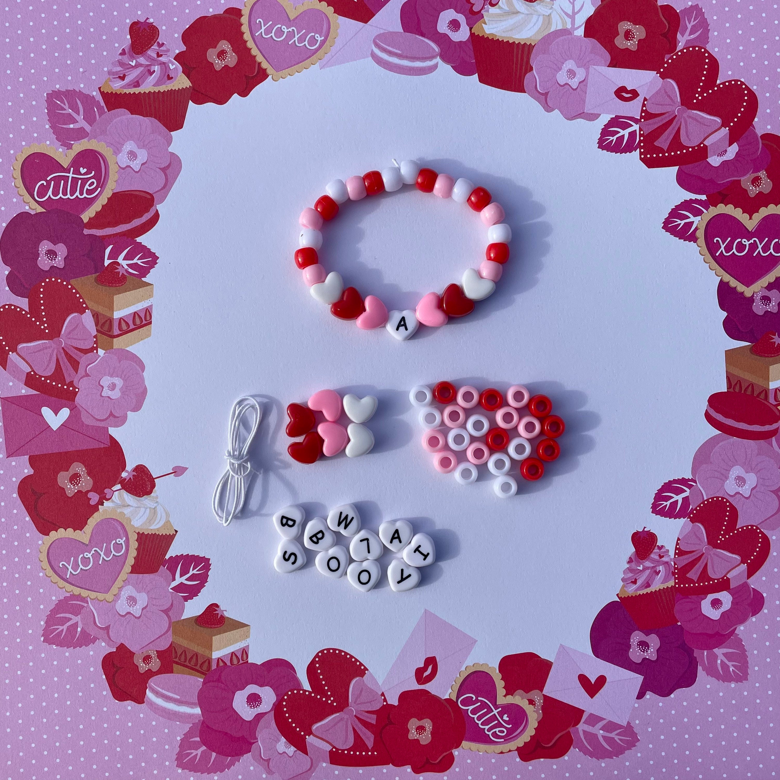 Individually Wrapped DIY Valentine Bracelet Valentines Day | Etsy