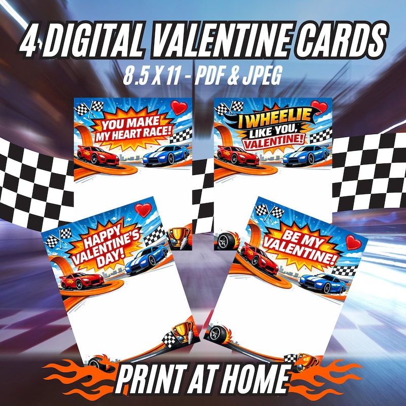 Car Themed Valentines - Etsy