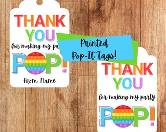 Physical Printed Pop It Tags Valentine Classroom Gifts - Etsy