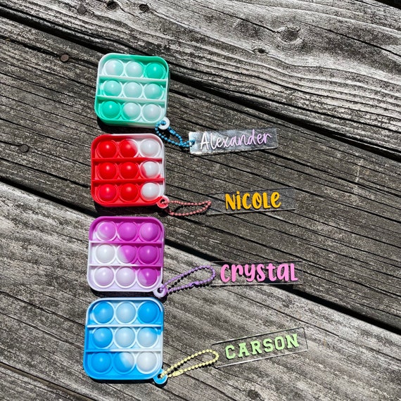 Personalized Pop-it Keychain - Etsy