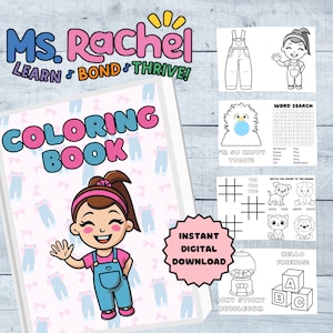 Ms Rachel Coloring Book Digital Download - Printable Miss Rachel ...