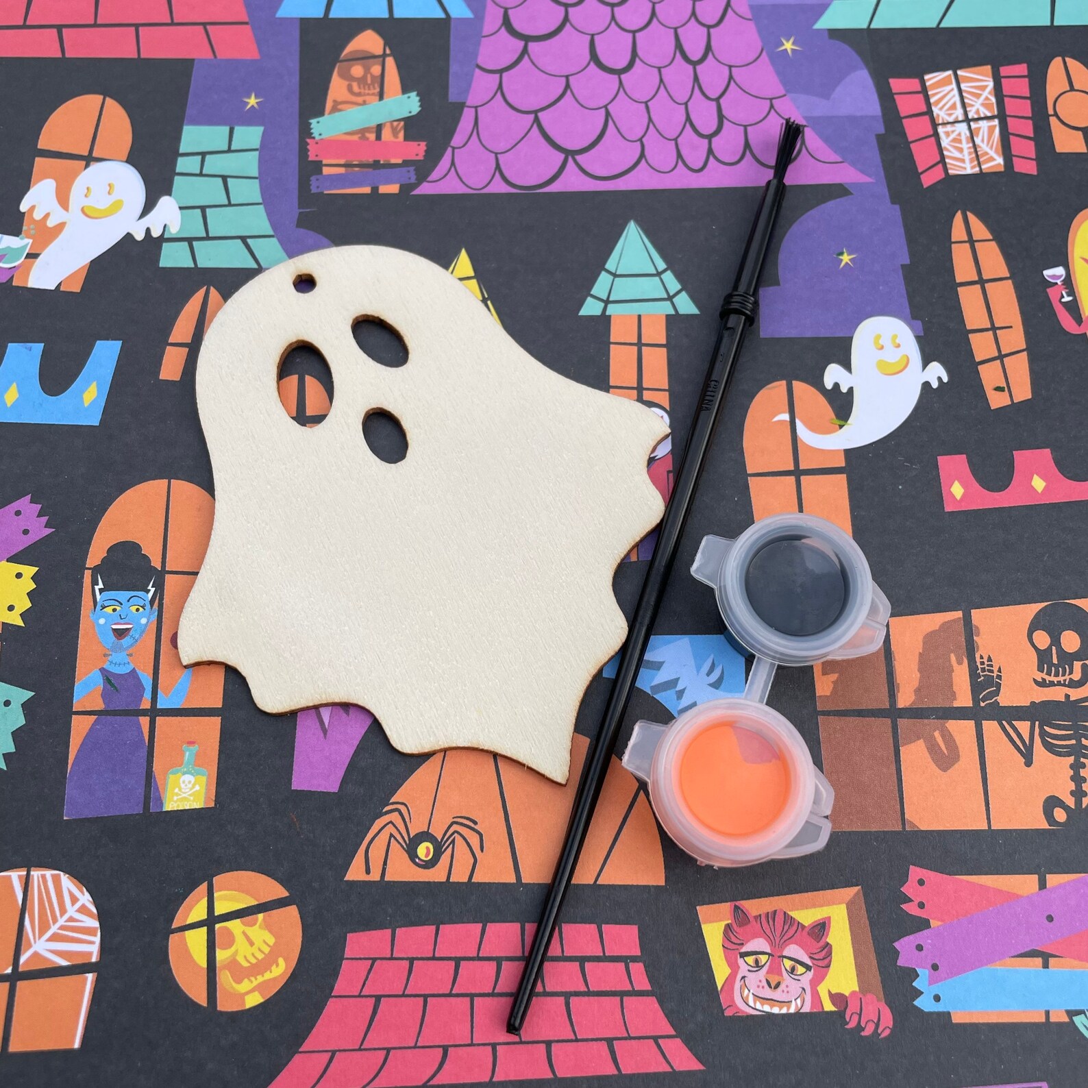 Individually Wrapped Ghost Paint Kit - Mini DIY Kids Crafts - DIY ...
