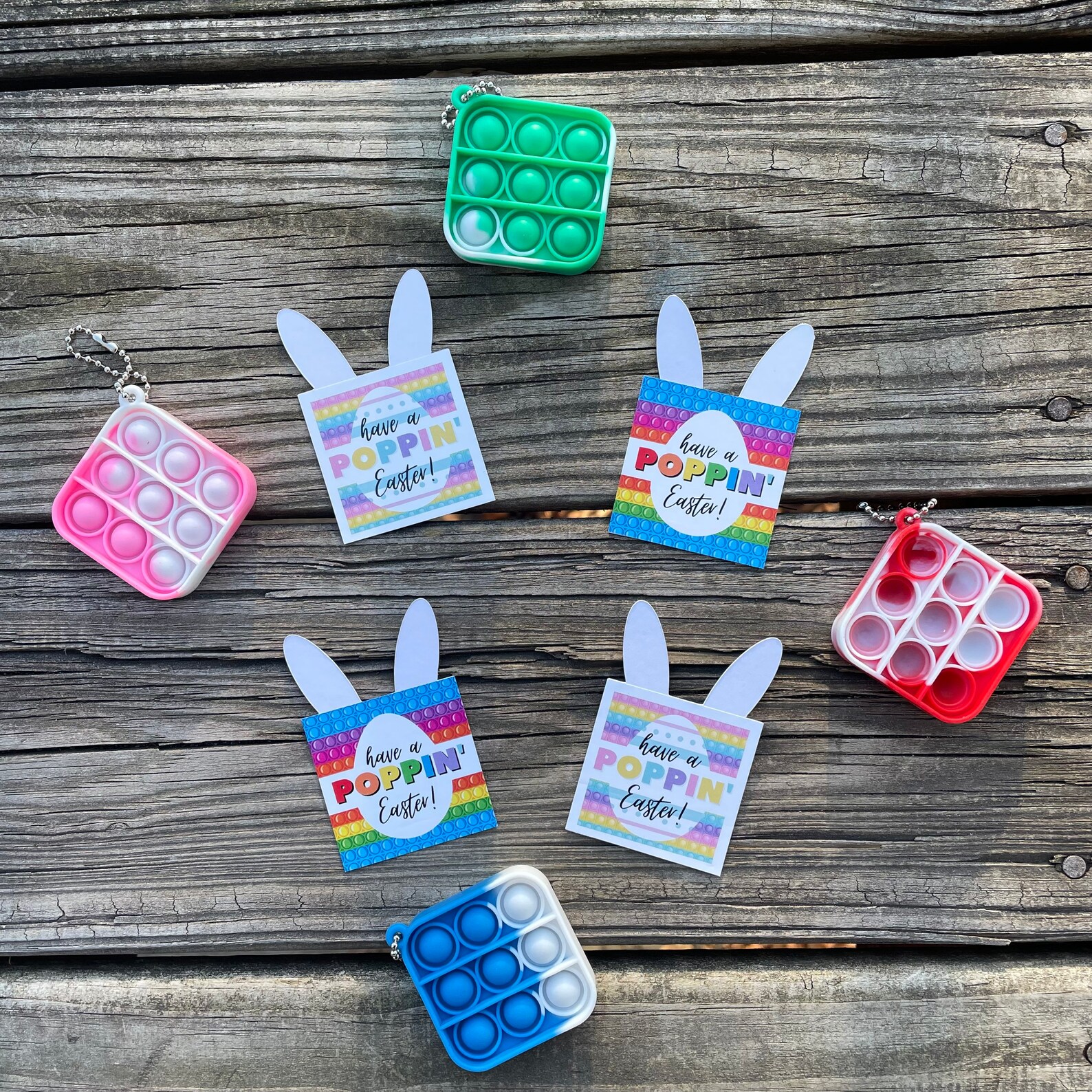 ASSORTED Easter Pop It Fidget Toy Keychain Kids Activity | Etsy