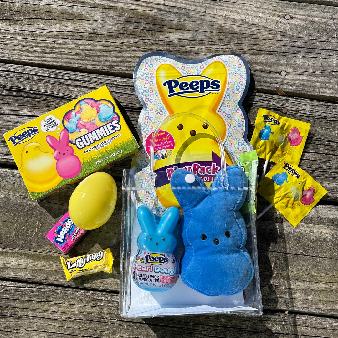 Prefilled Easter Basket - Colorful Peeps Easter Basket - Sweet Treats ...