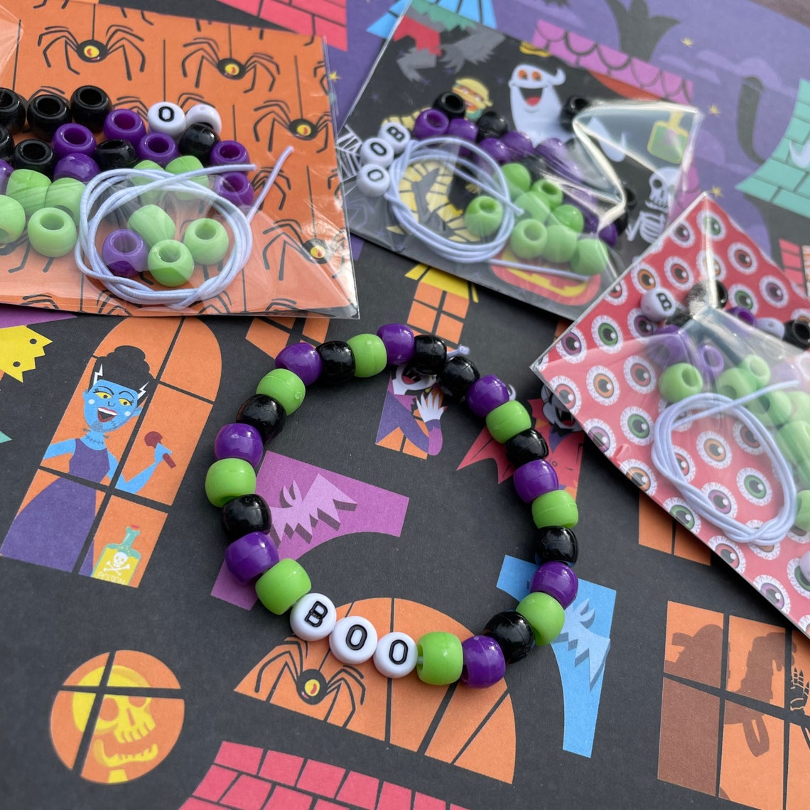 Individually Wrapped DIY Halloween Bracelet - Halloween Classroom Gift ...