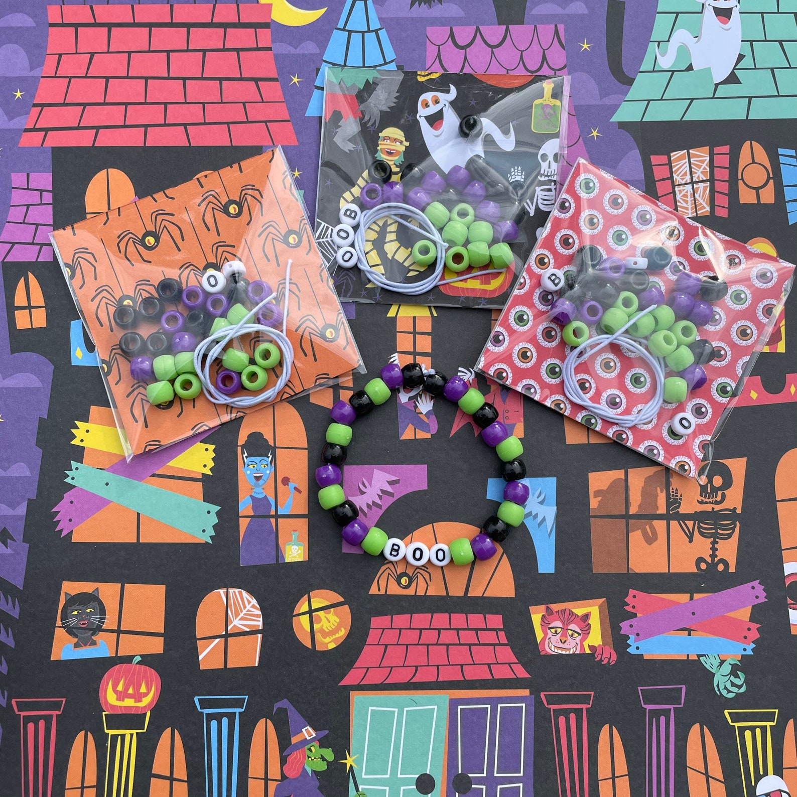 Individually Wrapped DIY Halloween Bracelet - Halloween Classroom Gift ...
