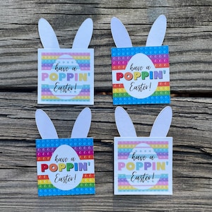 ASSORTED Easter Pop It Fidget Toy Keychain - Kids Activity - Popper ...