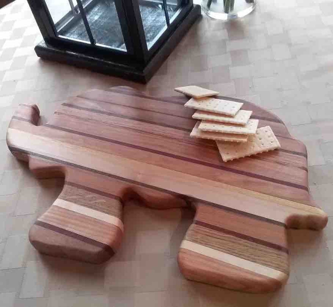 Handmade Wood Elephant Shaped Charcuterie Board - Etsy