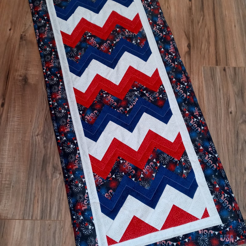 Patriotic Table Runner - Etsy